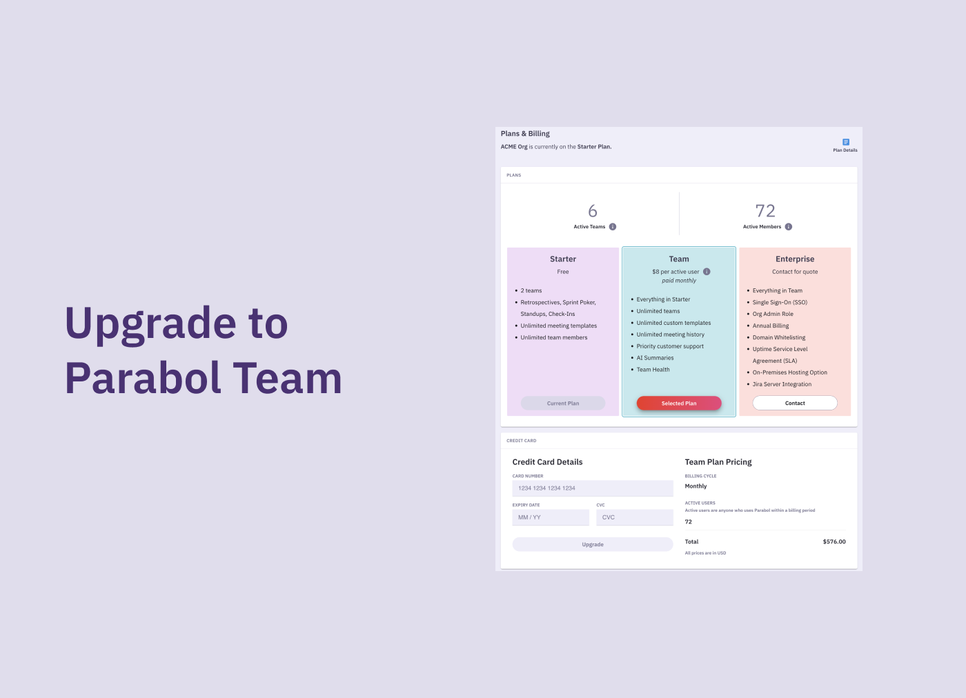 Upgrading to Parabol Team | Parabol