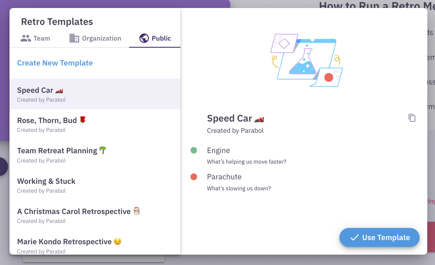 Speed Car Retrospective | Parabol