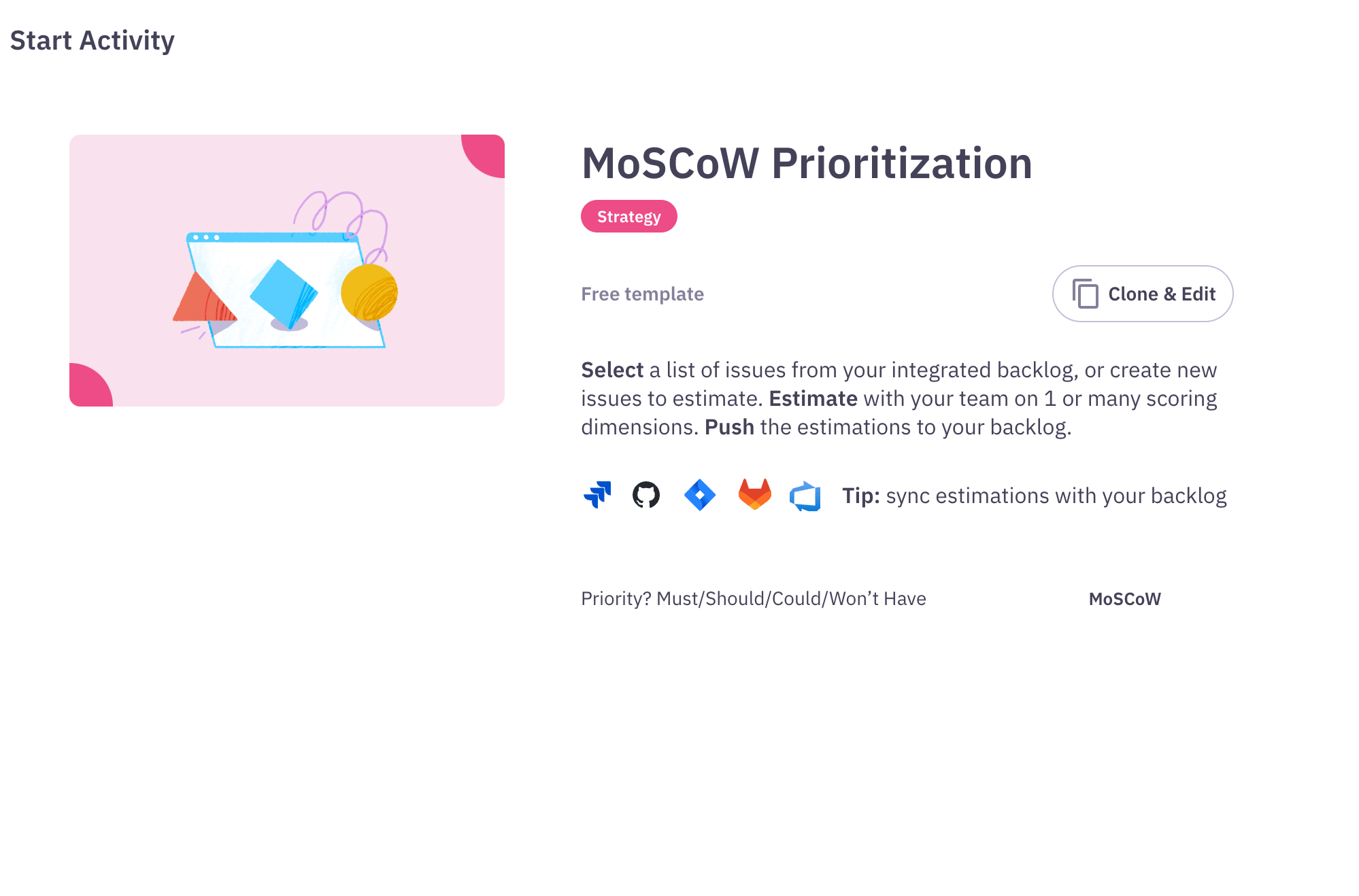 MoSCoW Prioritization Template